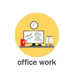 Manager working at office Royalty Free Vector Image