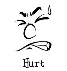 Expression word for sad Royalty Free Vector Image