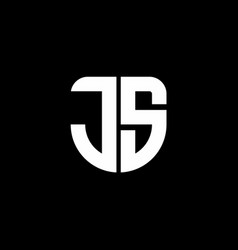 Js logo monogram with negative space circle Vector Image