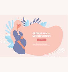Banner of pregnancy and motherhood with place Vector Image