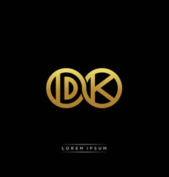 Dk logo monogram design template Royalty Free Vector Image