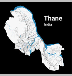 Delhi map detailed city poster Royalty Free Vector Image
