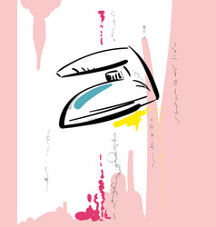 Hot iron cartoon Royalty Free Vector Image - VectorStock