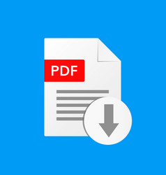 Pdf document download pdf file format Royalty Free Vector