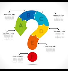 Question mark infographic report template Vector Image