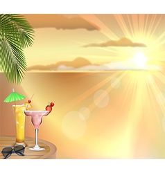 Red sunset Royalty Free Vector Image - VectorStock