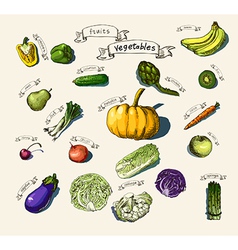 Vegetables set Royalty Free Vector Image - VectorStock