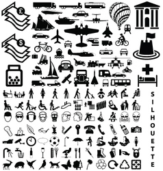 Silhouette collection Royalty Free Vector Image