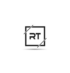 Initial letter rt logo template design Royalty Free Vector