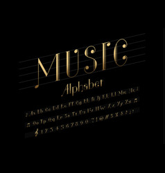 Piano font Royalty Free Vector Image - VectorStock