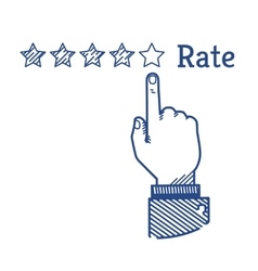 Feedback concept with star rating for excellence Vector Image