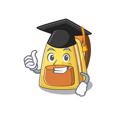 Happy and proud kids school backpack wearing Vector Image