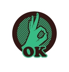 Ok hand Royalty Free Vector Image - VectorStock