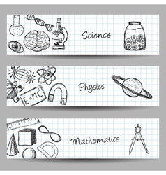 Set science banners Royalty Free Vector Image - VectorStock