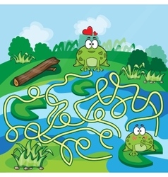 Frogs Maze Game Royalty Free Vector Image - VectorStock
