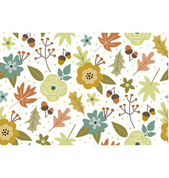 Autumn seamless pattern with wild berries Vector Image