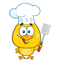 Funny yellow chick cartoon character Royalty Free Vector