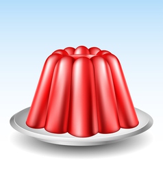Dessert jelly pudding Royalty Free Vector Image