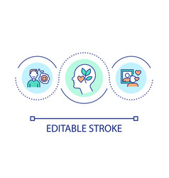 Self understanding concept icon Royalty Free Vector Image