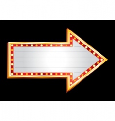 Illuminated neon marquee sign Royalty Free Vector Image