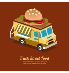 Mobile food van Royalty Free Vector Image - VectorStock