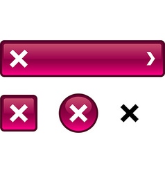 Abort button set Royalty Free Vector Image - VectorStock