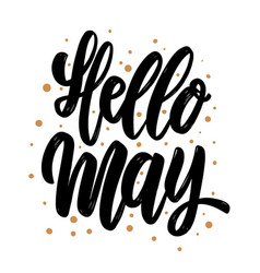 Hello lovely lettering phrase for postcard banner Vector Image