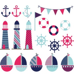 Nautical background design Royalty Free Vector Image