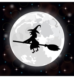 Witch and full moon8 Royalty Free Vector Image