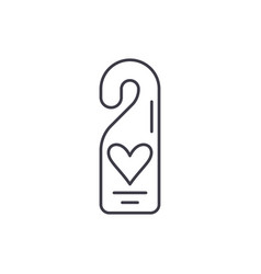 Do not disturb line icon concept not disturb Vector Image
