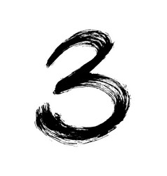 Number three Royalty Free Vector Image - VectorStock