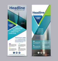 Portrait standee template Royalty Free Vector Image