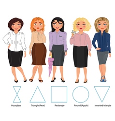 Five figures business Royalty Free Vector Image