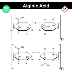 Alginic acid molecular structure Royalty Free Vector Image