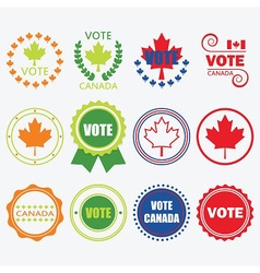Canada icons Royalty Free Vector Image - VectorStock