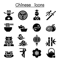 Set chinese temples and gates Royalty Free Vector Image