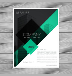 Stylish green magazine cover design template Vector Image