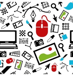 Computer graphics seamless pattern Royalty Free Vector Image