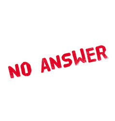 No answer rubber stamp Royalty Free Vector Image