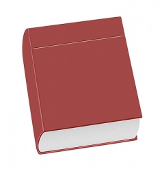 Red book cover isolated on white Royalty Free Vector Image