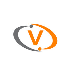 V letter logo template icon Royalty Free Vector Image