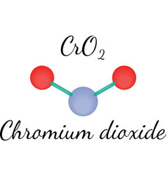CrO2 chromium dioxide molecule Royalty Free Vector Image