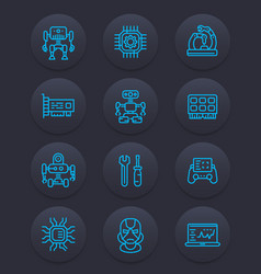 Evolution of robotics Royalty Free Vector Image