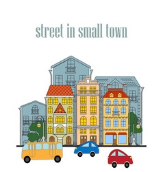 Small town Royalty Free Vector Image - VectorStock
