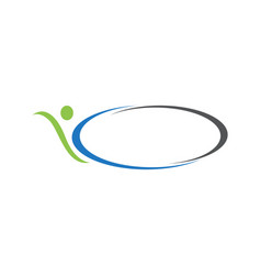 Fun people healthy life logo template icon Vector Image