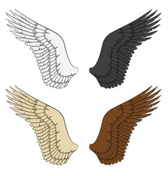 Rainbow polygonal wings Royalty Free Vector Image