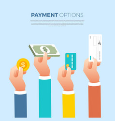 Flat design concept payment method Royalty Free Vector Image