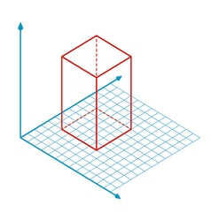 X and y axis with numbers Royalty Free Vector Image