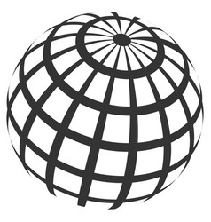 Ball sphere grid triangle on surface Royalty Free Vector