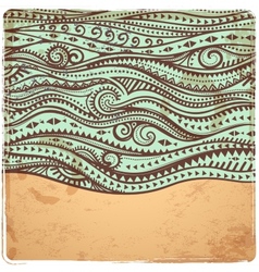 Blue Vintage Waves Royalty Free Vector Image - VectorStock